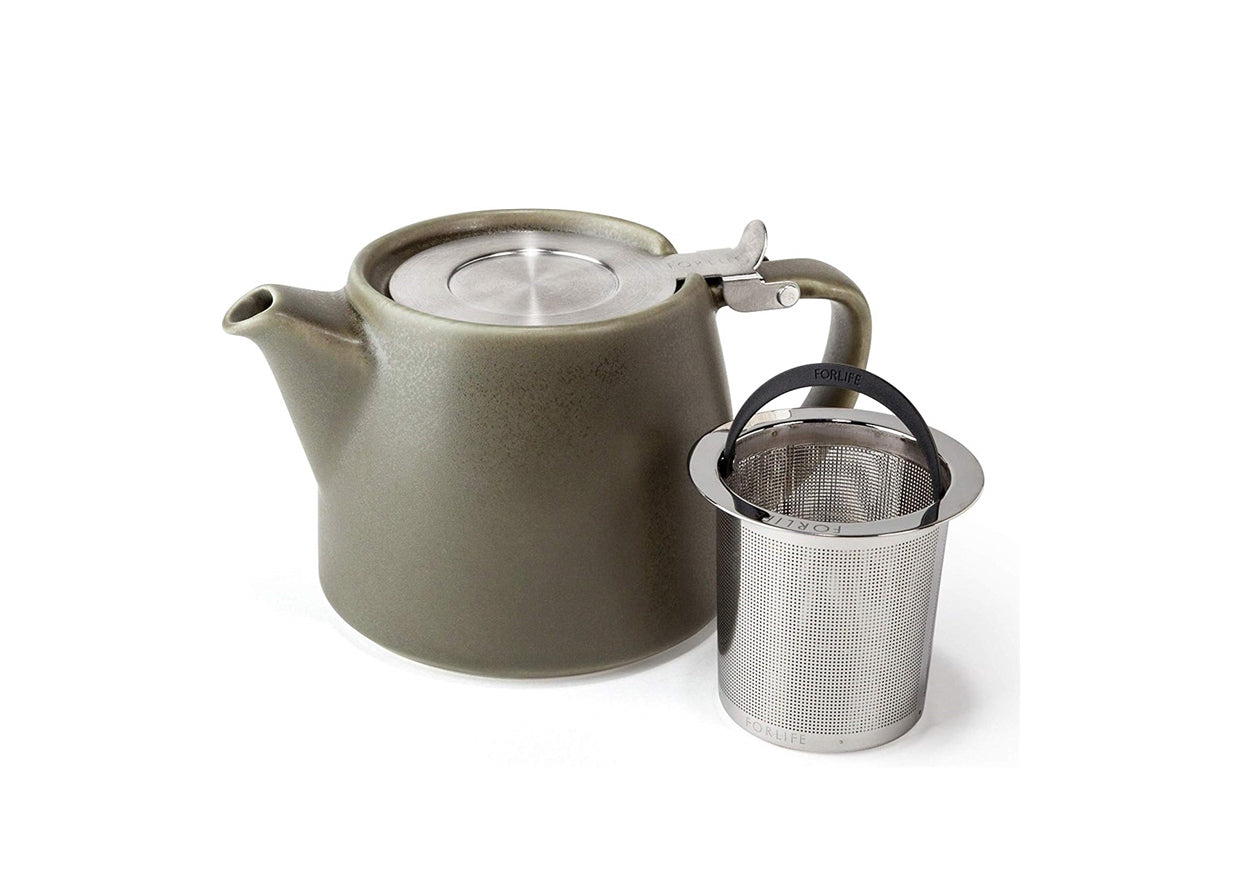Artisan Collection Stump Teapot with Infuser Olive | FORLIFE | 18 oz ...